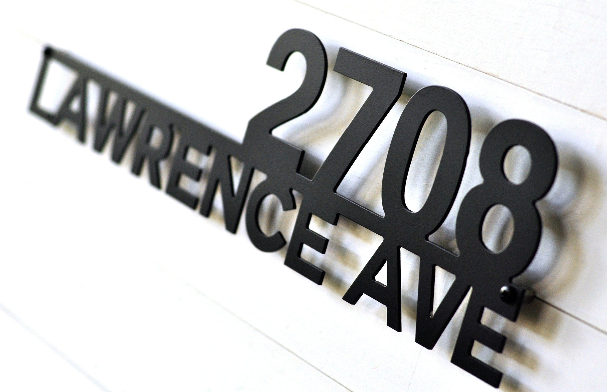 Modern Underline Aluminum Address Sign - DropMetal